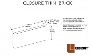 Endicott Closure Thin Brick - Cava Building Supply